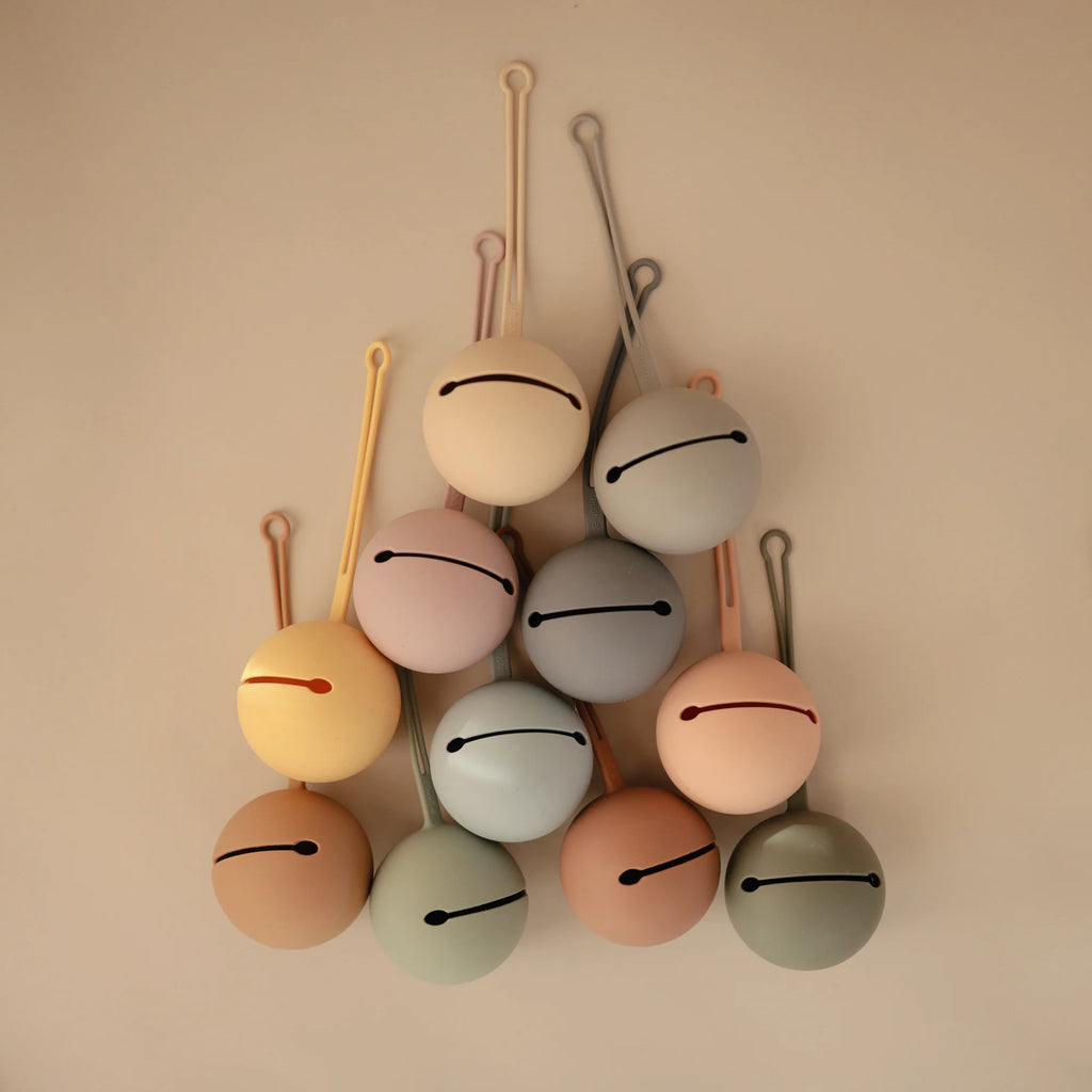 Silicone Dummy Pacifier Holder Case - Mushie - (Various Colours) – Pine ...